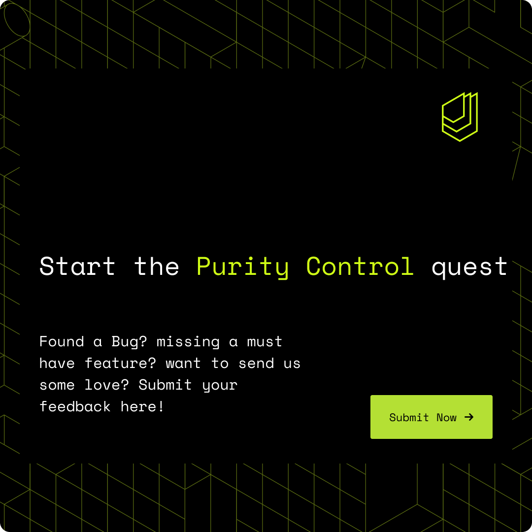 Purity Control Feedback Form